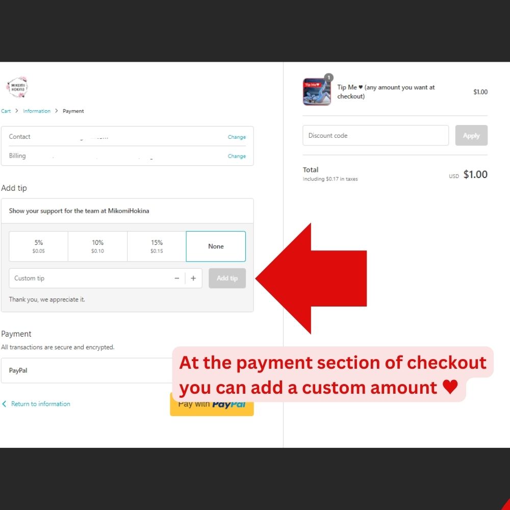 Tip Me ♥ (any amount you want at checkout) – MikomiHokina